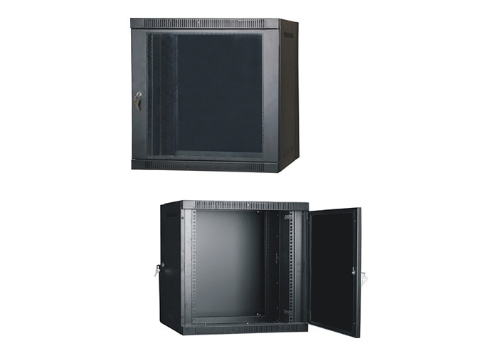 Wall Mounted Network Server Cabinet With Toughened Glass Front Door and ...